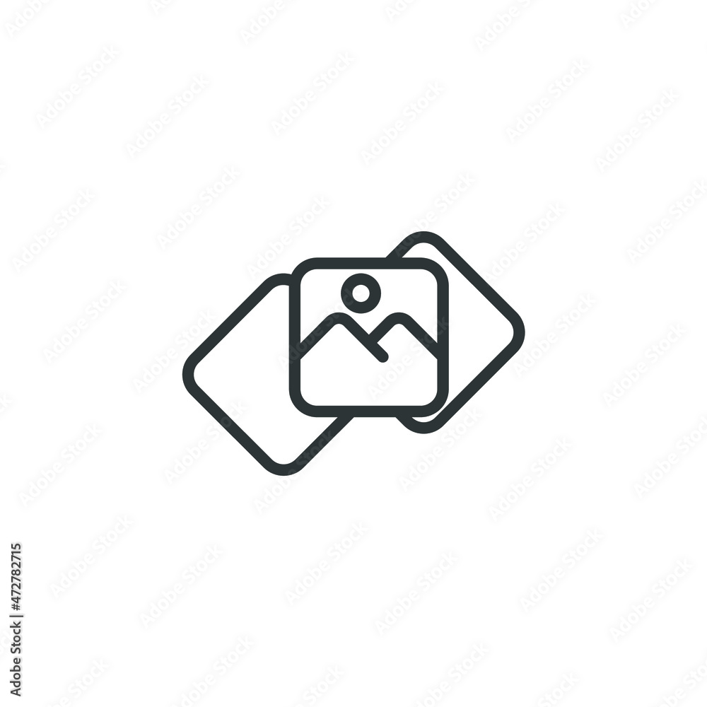 Vector sign of the Picture symbol is isolated on a white background ...