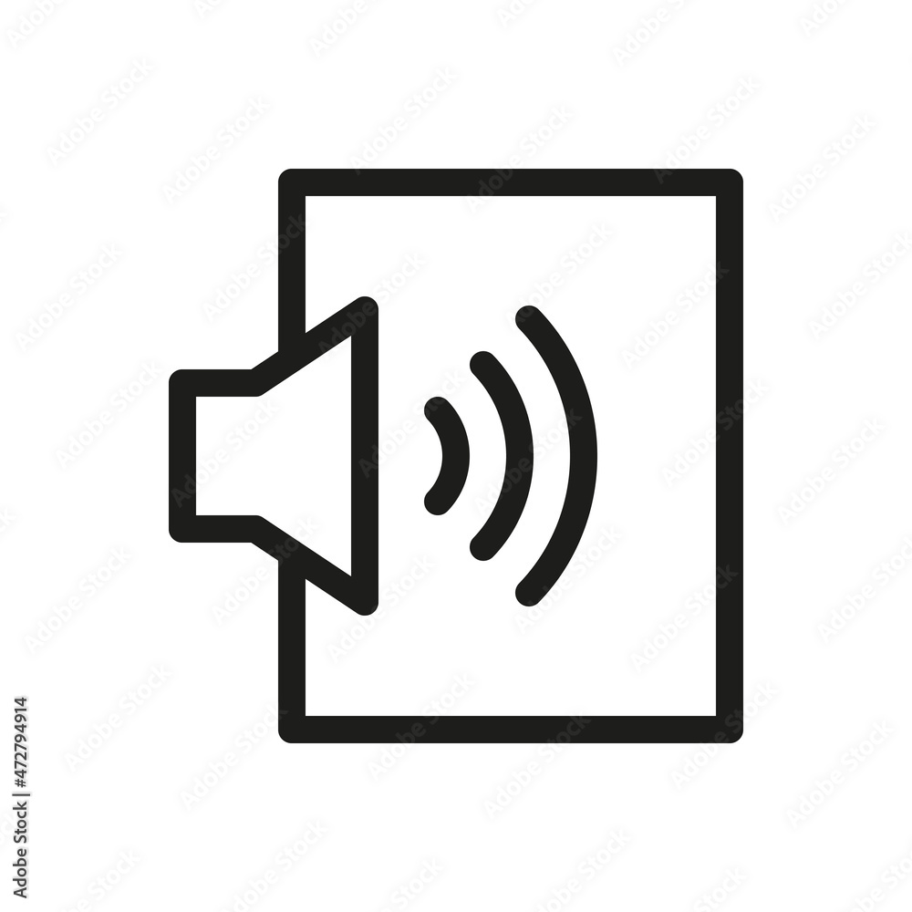 Soundproofing walls isolated icon, soundproof materials outline icon ...