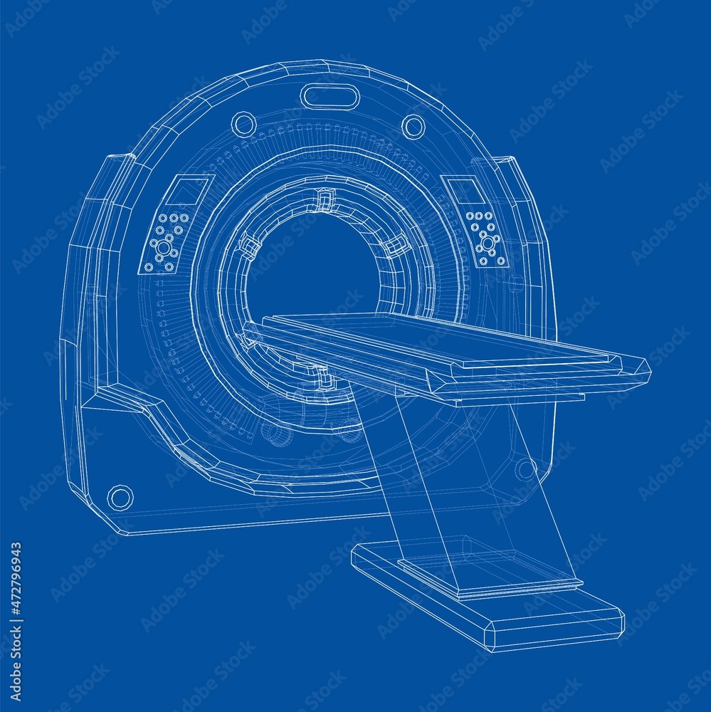 3d illustration of a MRI machine Stock Illustration | Adobe Stock