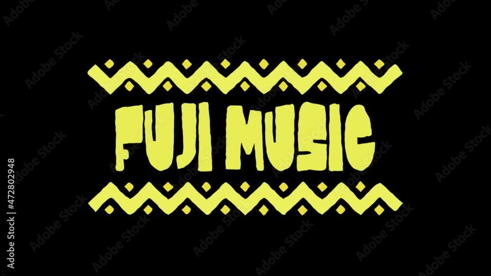 Fuji African music style. Transparent Alpha channel. 4K video. Animated ...