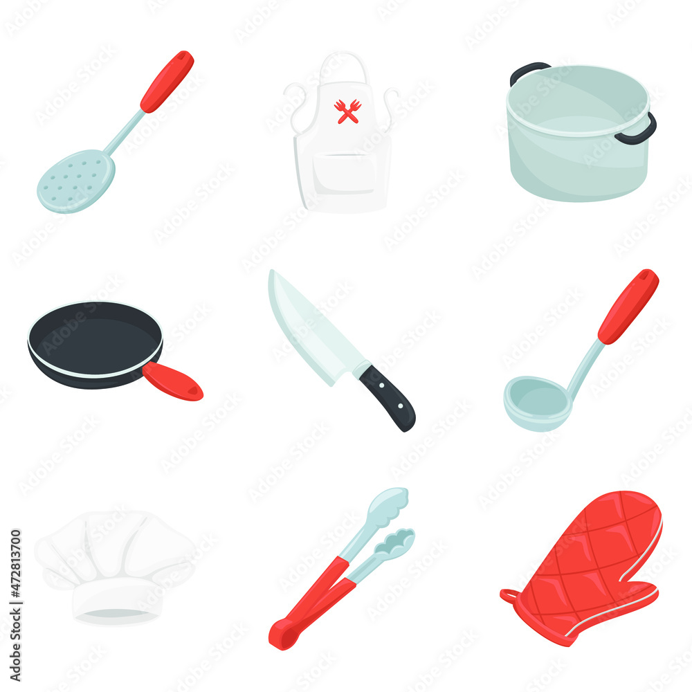 Kitchen Emoji Icon Illustration. Culinary Utensil Vector Symbol ...