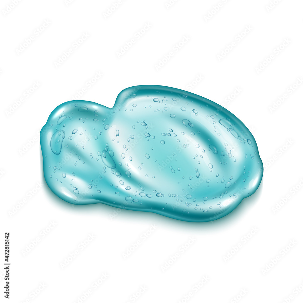 shaving cream blue gel vector. smear blob. transparent soap foam ...