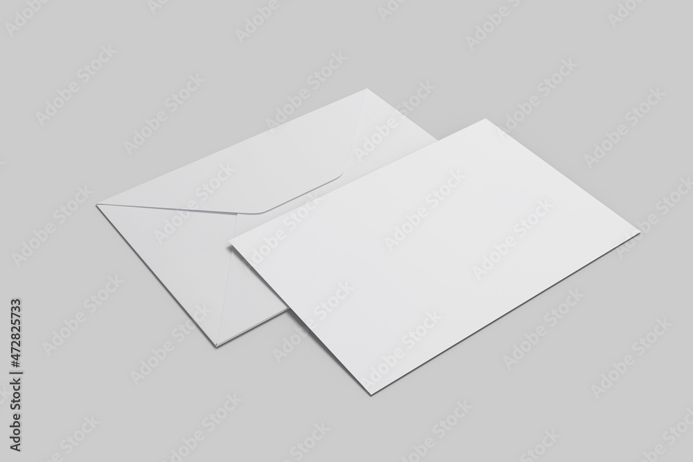 Blank Postcard & Invitation card mockup template Stock Photo | Adobe Stock