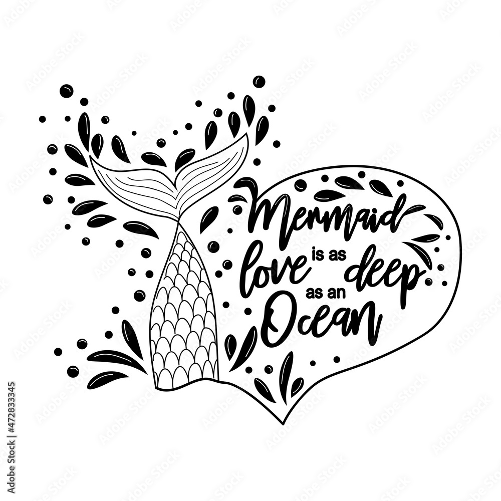 Mermaid love is as deep as the ocean. The sea is the tears of mermaids ...