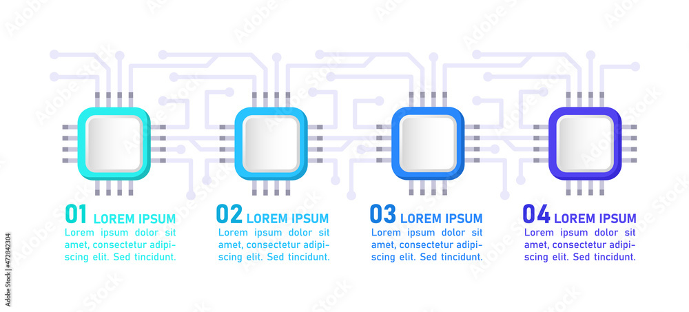 Computer science infographic chart design template. Digital devices ...