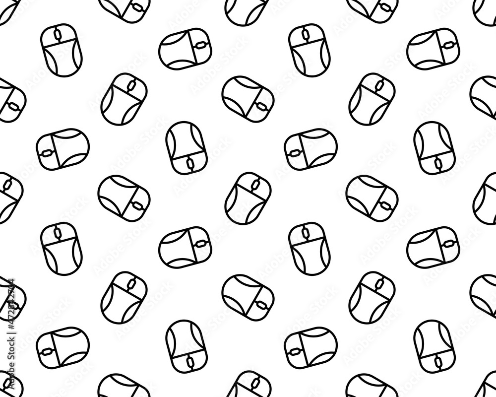 Computer mouse icon in black style isolated on white background ...