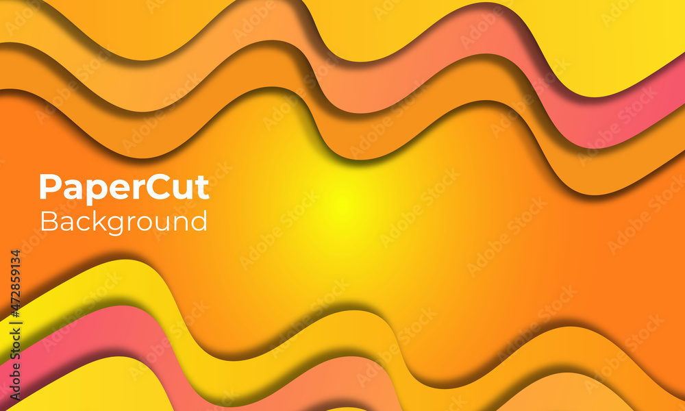 Abstract Paper Cut Background Template Design,papercut background ...