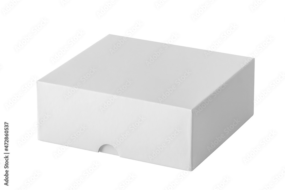Mockup white box isolated on white background Stock Photo | Adobe Stock