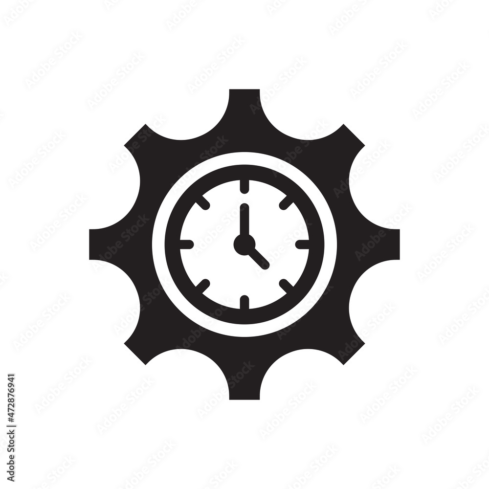 Clock management icon - Time setting icon Stock Vector | Adobe Stock