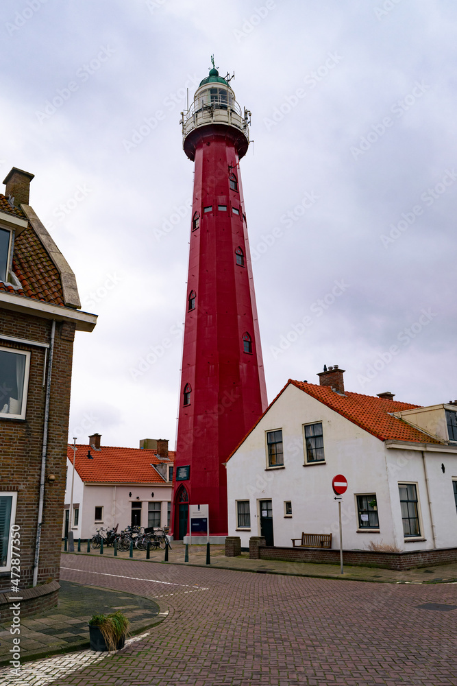 Scheveningen, Netherlands - December 2021: Lighthouse "Vuurtoren van ...
