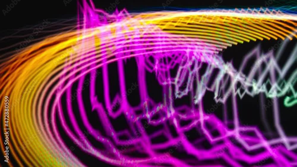 Sound Equalizer. Digital music sound wave footage. audio waveform ...