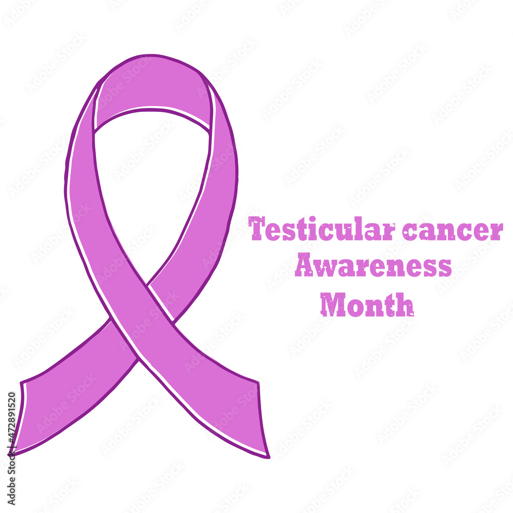 Vector poster for Testicular Cancer Awareness annual initiative, orchid ...