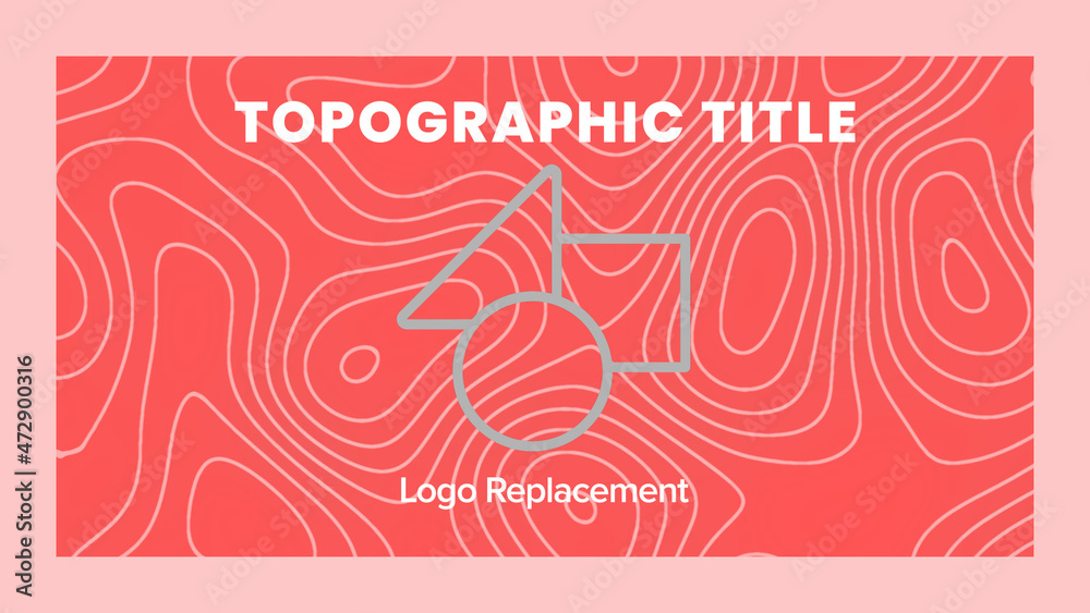 Topographic Lines Logo Replacement Full Frame Title Stock Template ...