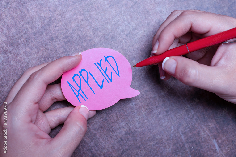 Conceptual display Applied. Business overview put to practical use as ...