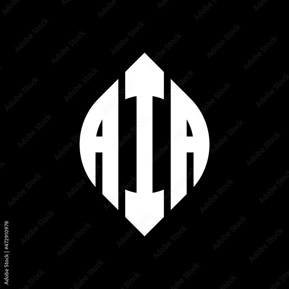 Aia Circle Letter Logo Design With Circle And Ellipse Shape Aia