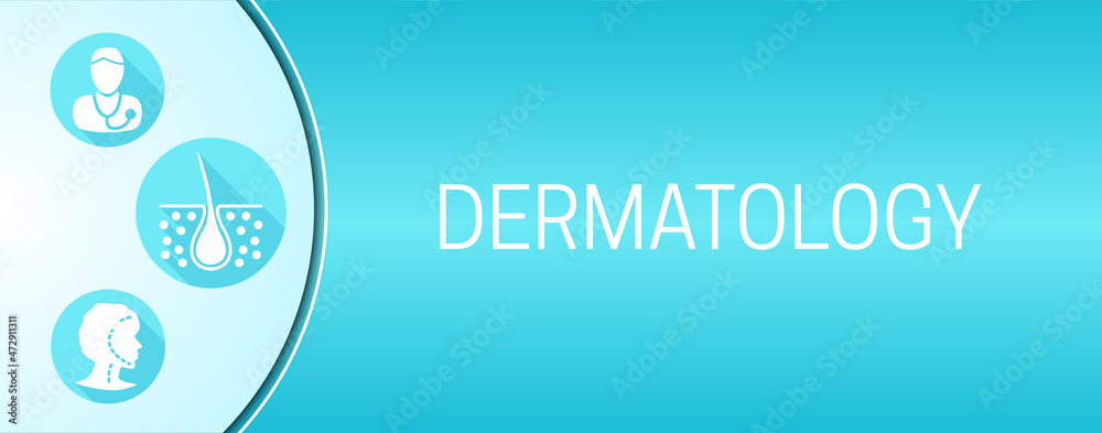 Dermatology Beauty and Healthcare Background Banner with Doctor, Skin ...