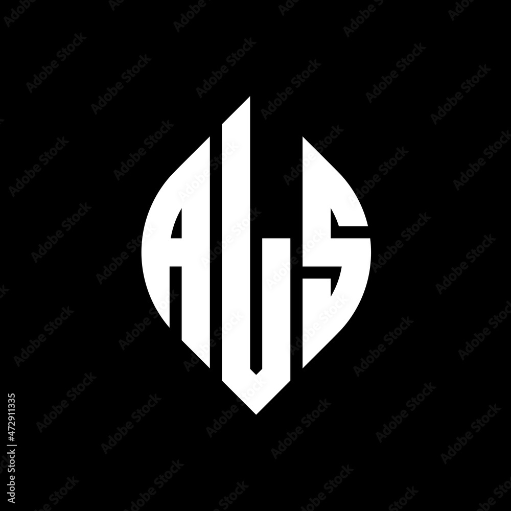 ALS circle letter logo design with circle and ellipse shape. ALS ...