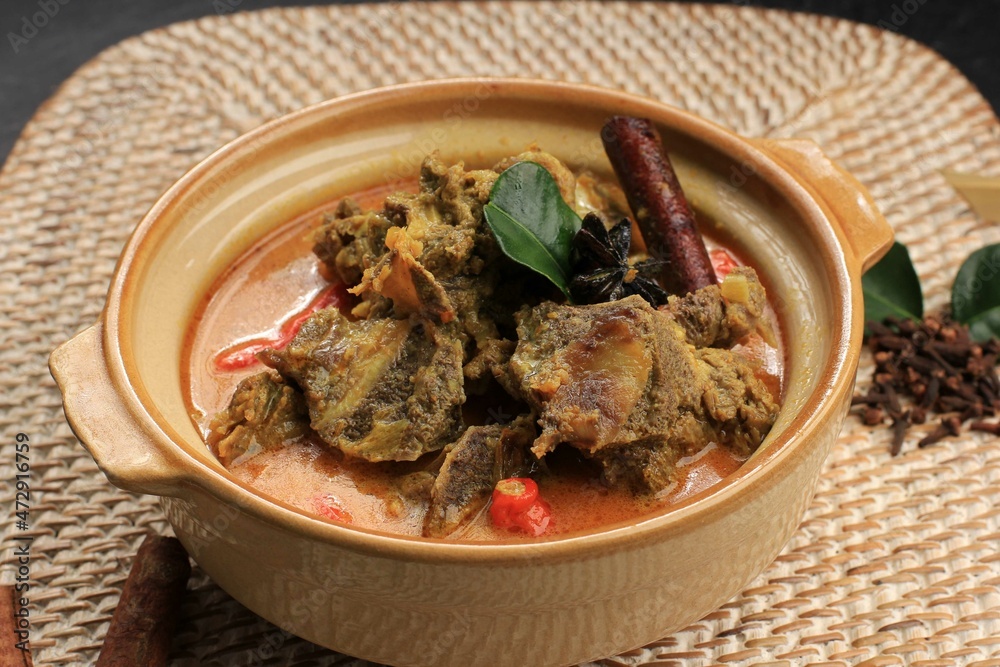 Gulai Sapi is Beef Curry Typically Traditional Food from Padang, West ...