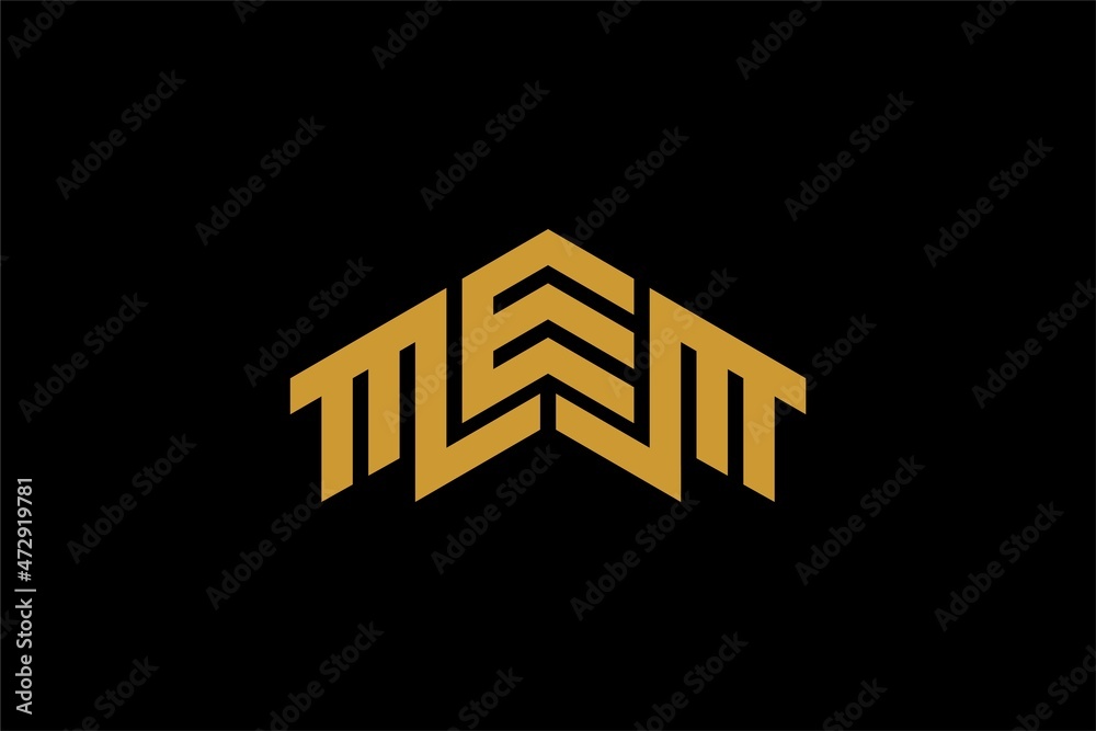 Letters MEM logo design vector. MEM monogram real state logo sign ...