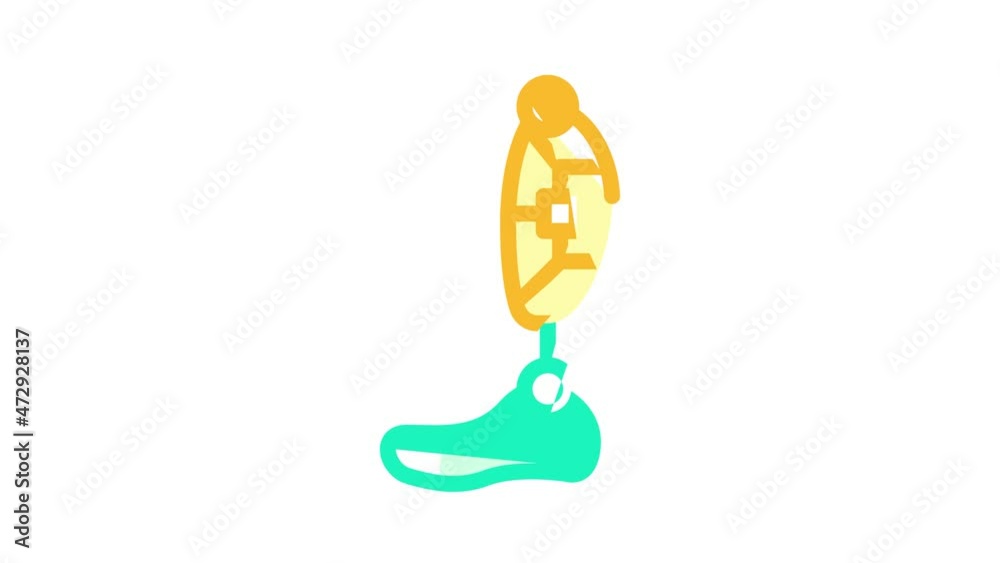 Biotech Technology color icon animation. Biotech Eye And Kidney ...