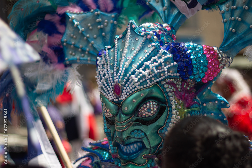 Dominican Republic Parade demon mask Stock Photo | Adobe Stock