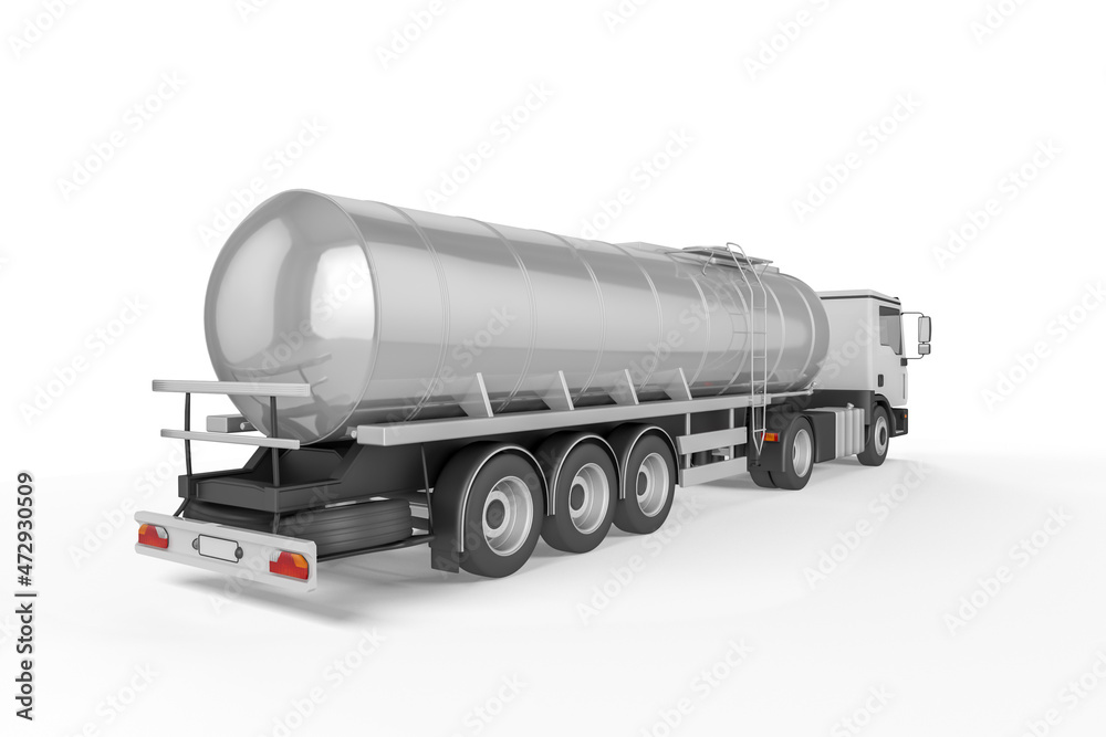 Big Tanker Truck on white background mockup Stock Illustration | Adobe ...