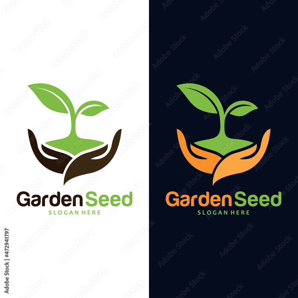 seed care logo concept Stock Vector | Adobe Stock