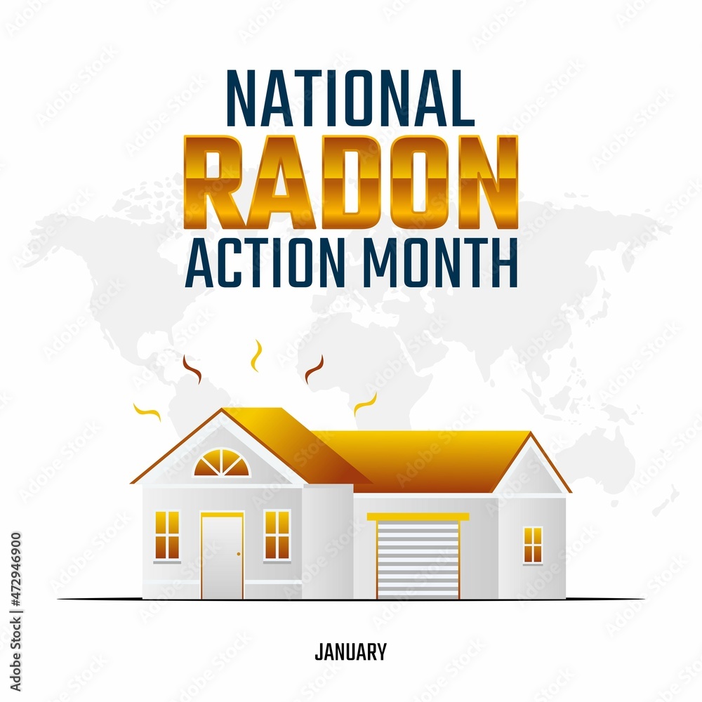 vector graphic of national radon action month good for national radon ...