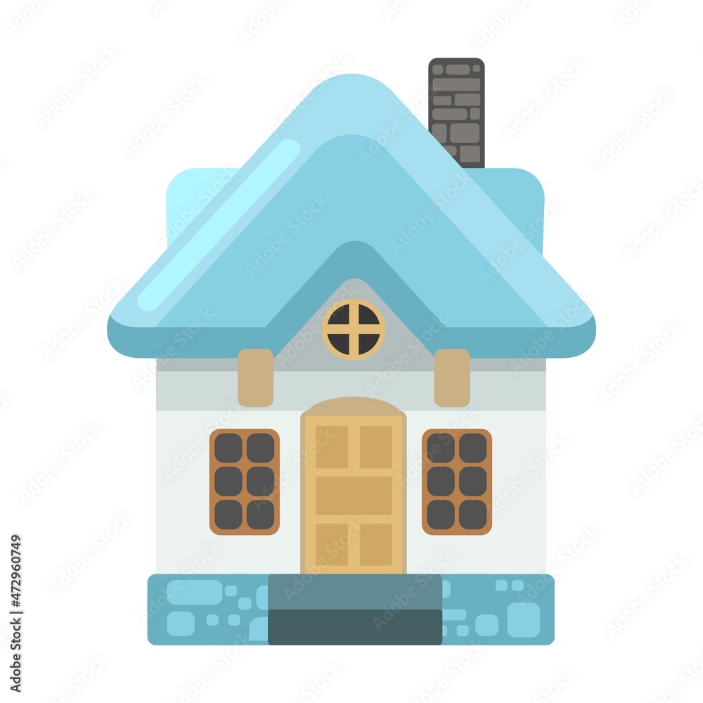 Cartoon House White Walls