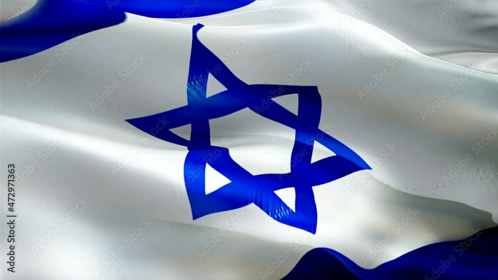 Wideo Stock: Israel flag video. National 3d Israeli Flag Slow Motion ...