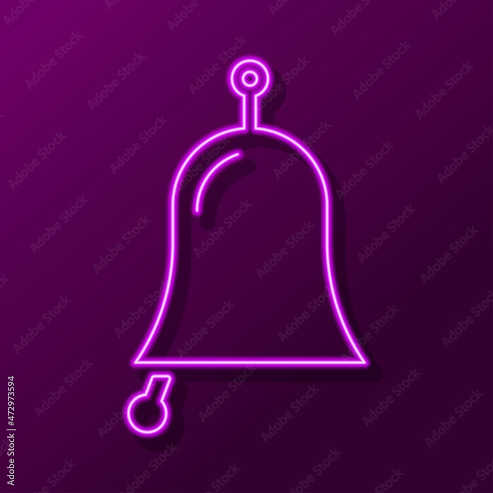 Bell neon sign, modern glowing banner design, colorful modern design ...