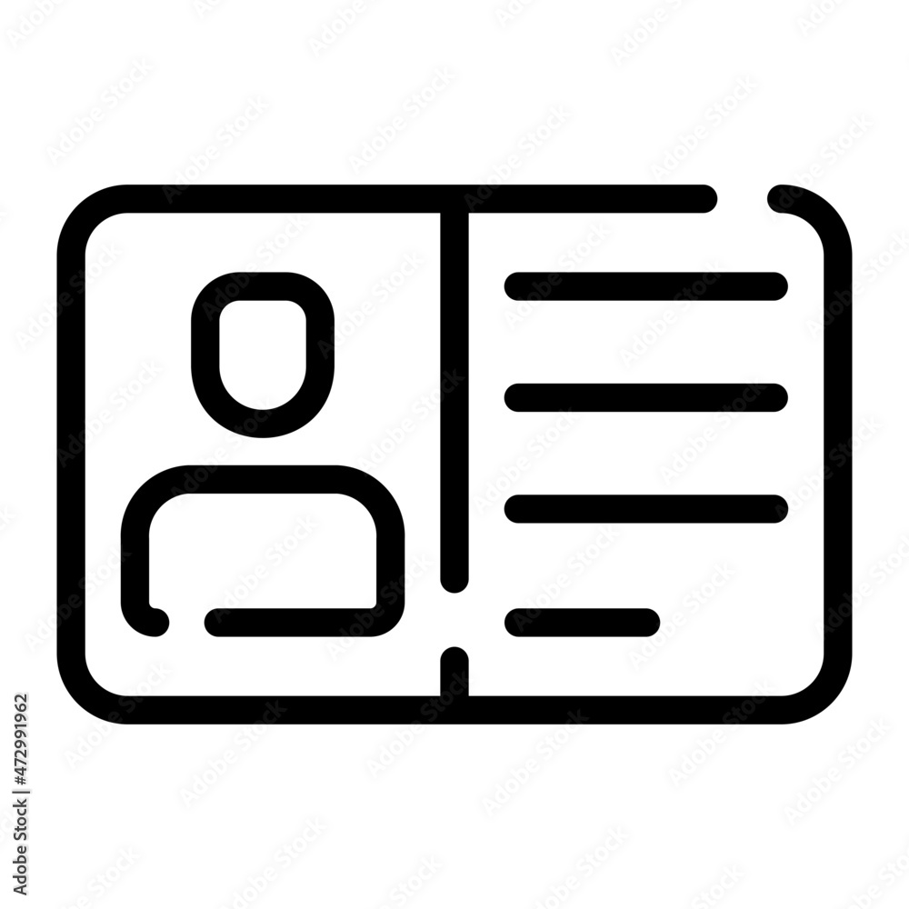 profile outline icon Stock Vector | Adobe Stock