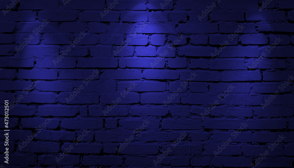 Dark violet bricks wall with spotlight background. Stock Photo | Adobe ...