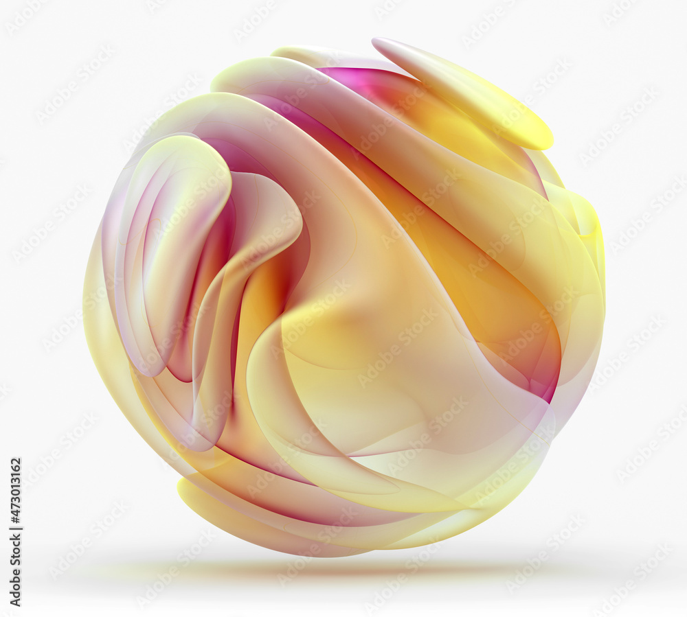 Stock-illustrationen 3d render of abstract art 3d ball or sphere in ...