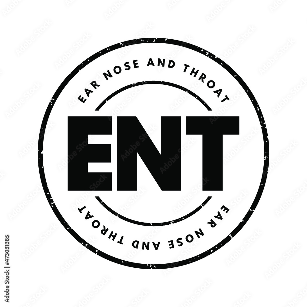 ENT - Ear Nose and Throat acronym, health concept background Stock ...