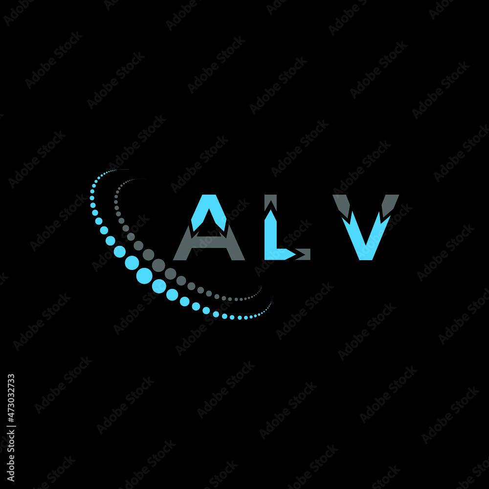 ALV letter logo design on black background.ALV creative initials letter ...