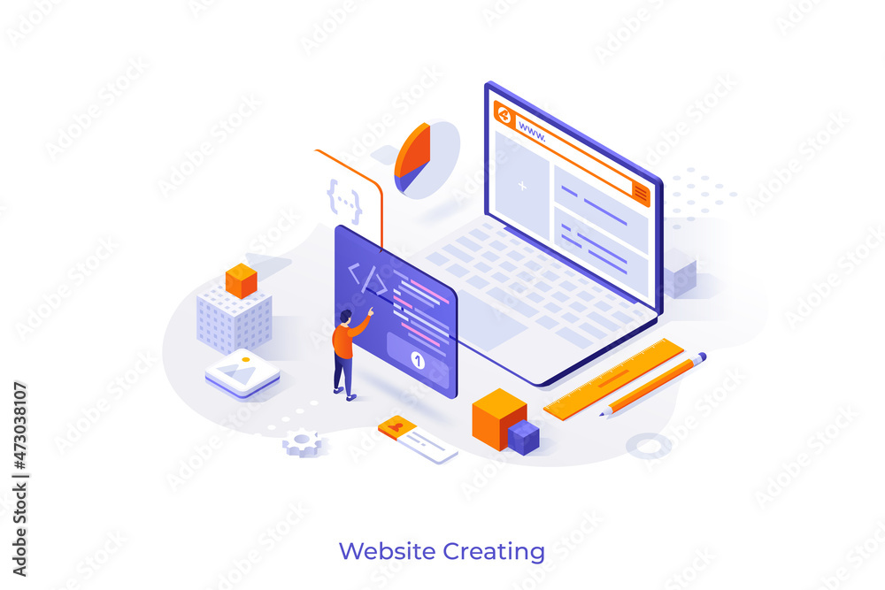 Isometric Vector Illustration Stock Vector | Adobe Stock