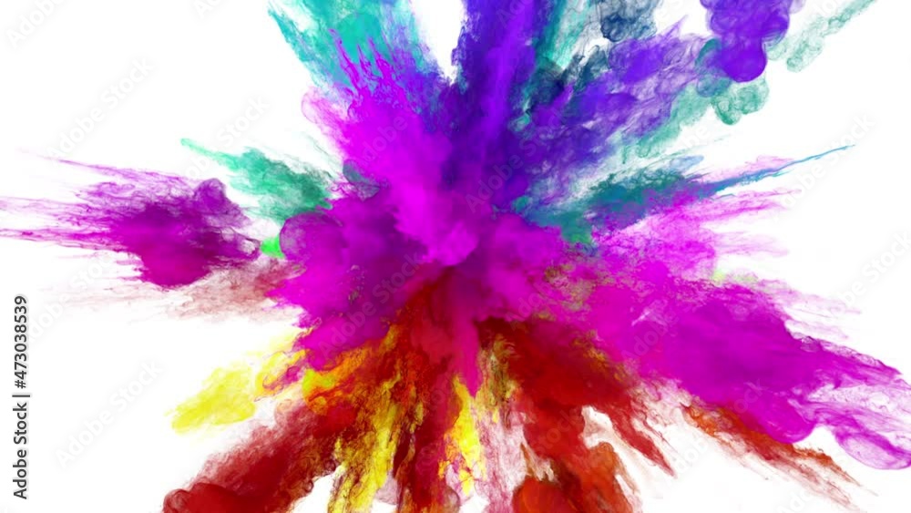 Color Burst - Colorful smoke powder explosion. Coloured fluid ink ...