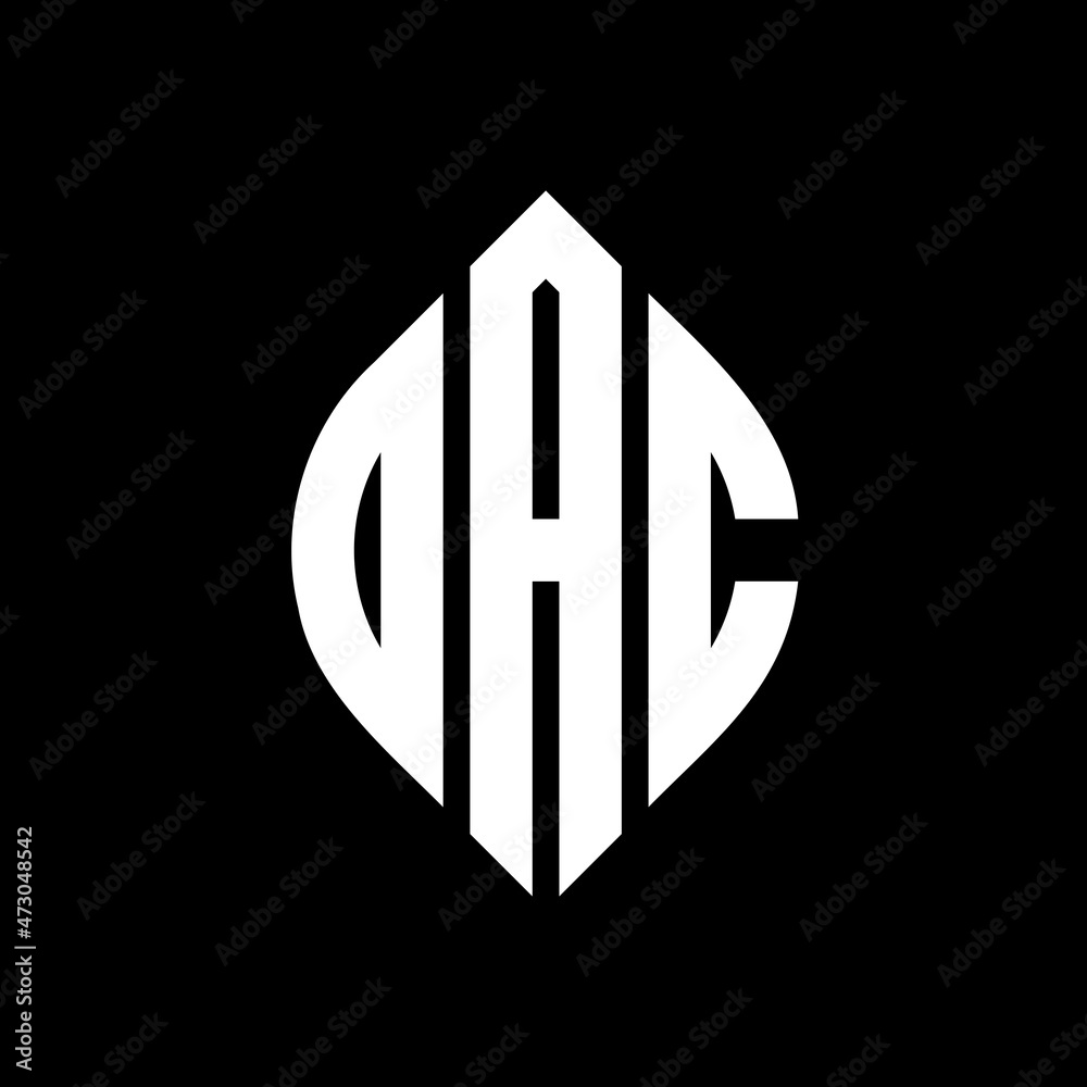 DAC circle letter logo design with circle and ellipse shape. DAC ...