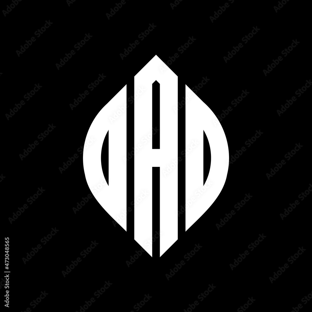 DAO circle letter logo design with circle and ellipse shape. DAO ...