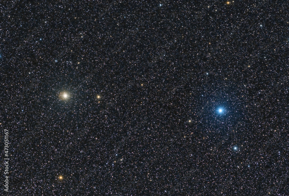 Pollux and Castor the two brightest stars in the constellation of ...