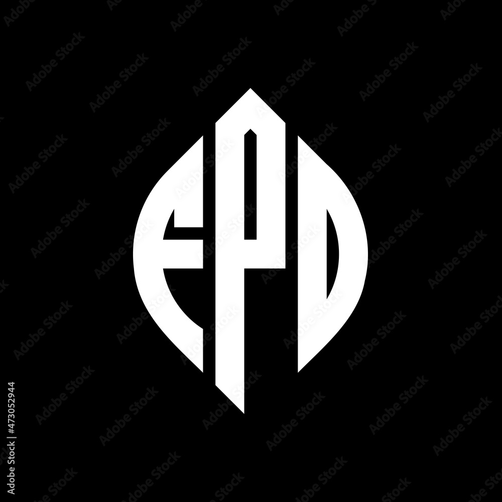 FPO circle letter logo design with circle and ellipse shape. FPO ...