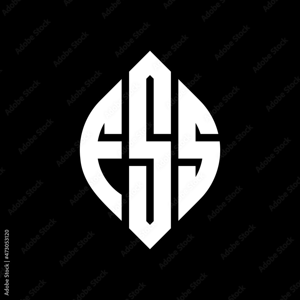 FSS circle letter logo design with circle and ellipse shape. FSS ...