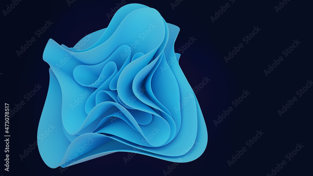 Abstract blue waves in windows 11 style Stock Illustration | Adobe Stock