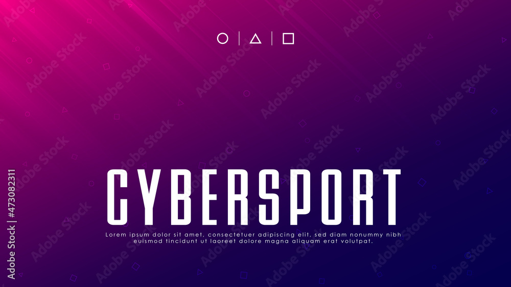 Vetor do Stock: Cyber Sport banner, Esports abstract background. Video ...