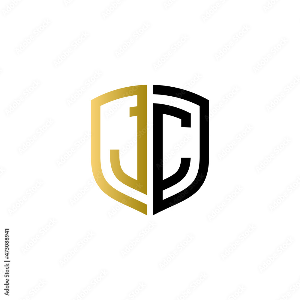 jc shield logo design vector icon Stock Vector | Adobe Stock