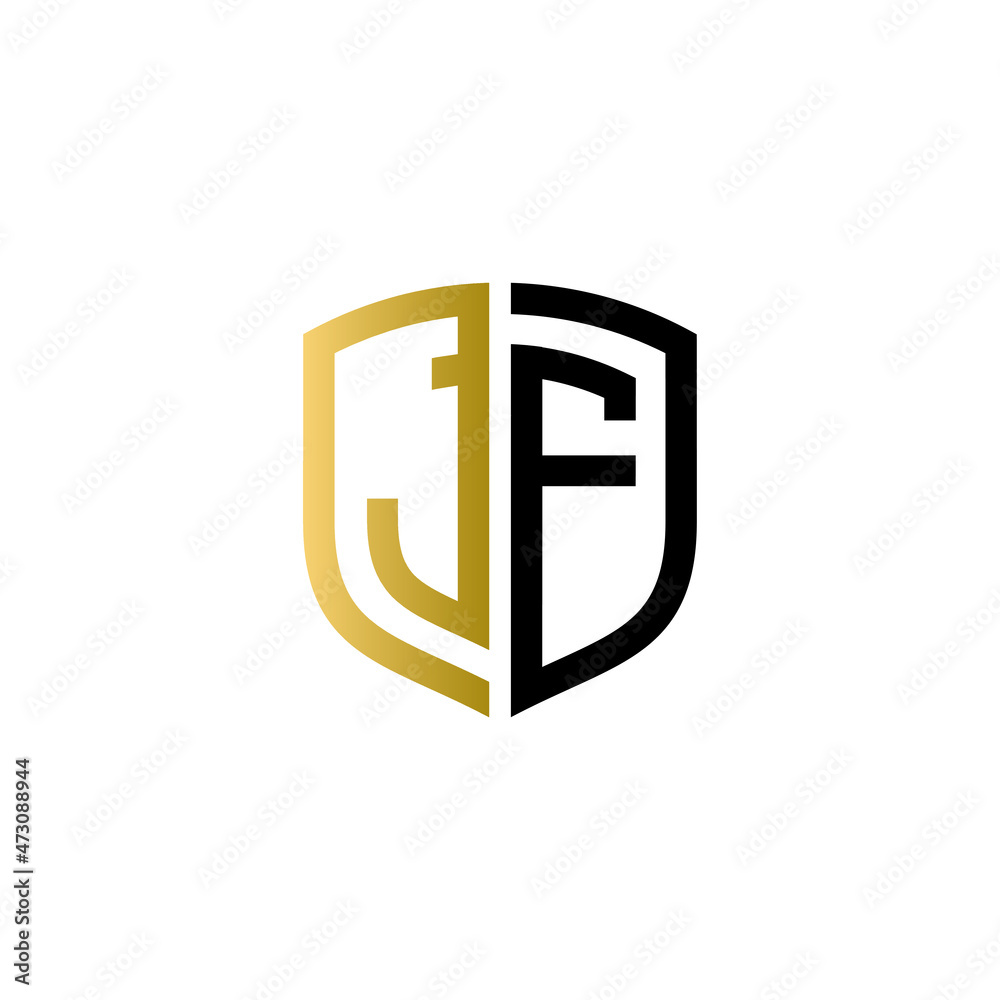 jf shield logo design vector icon Stock Vector | Adobe Stock