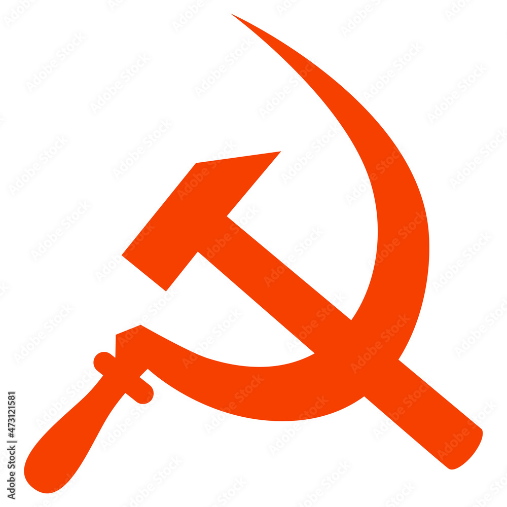 Soviet USSR hammer and sickle political symbol. Symbol of Soviet Russia ...