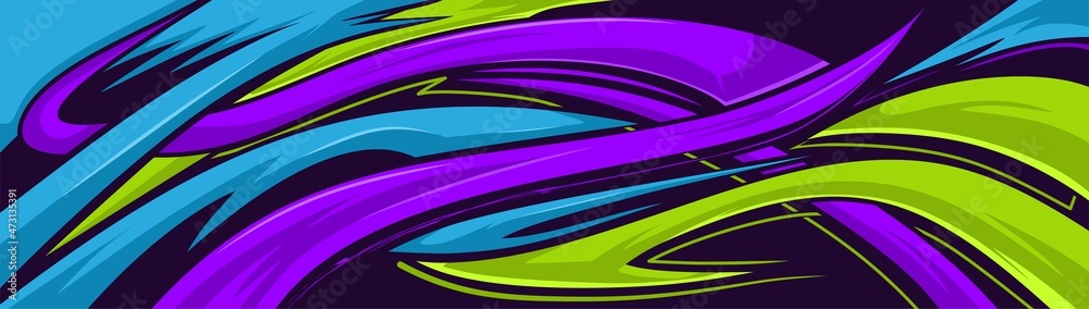 Abstract Car decal design vector. Graphic abstract stripe racing ...