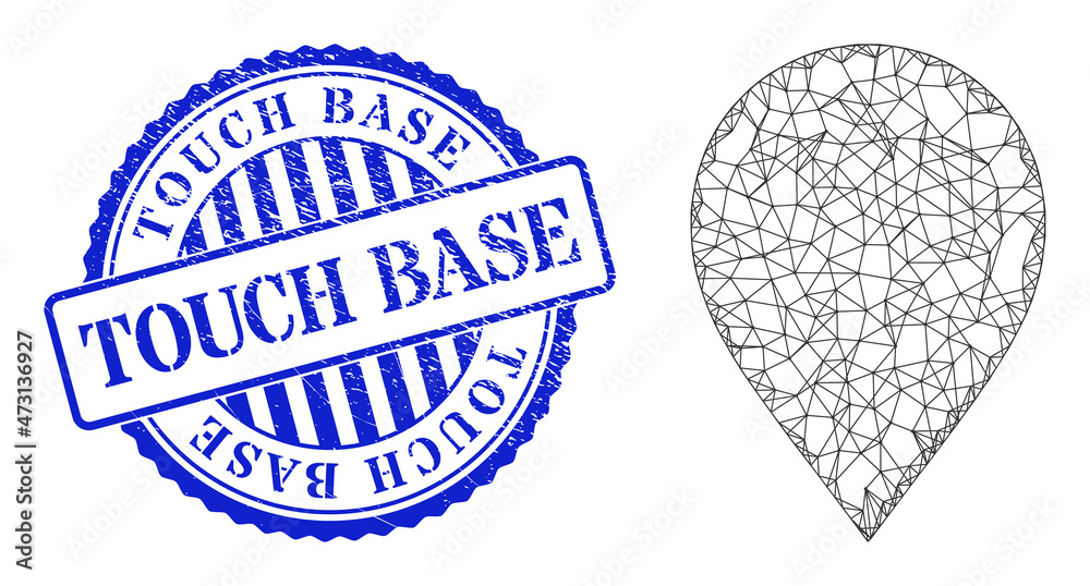Vector network map marker framework, and Touch Base blue round corroded ...